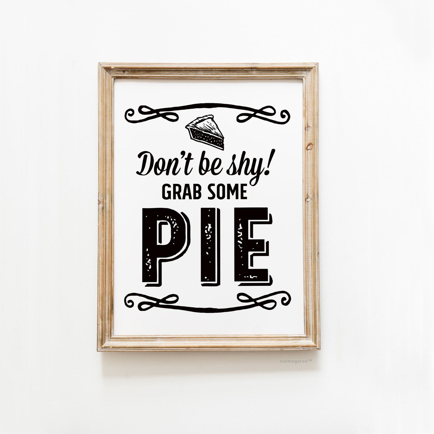 Don't be shy, Grab some pie wedding dessert table sign, pie bar sign ...