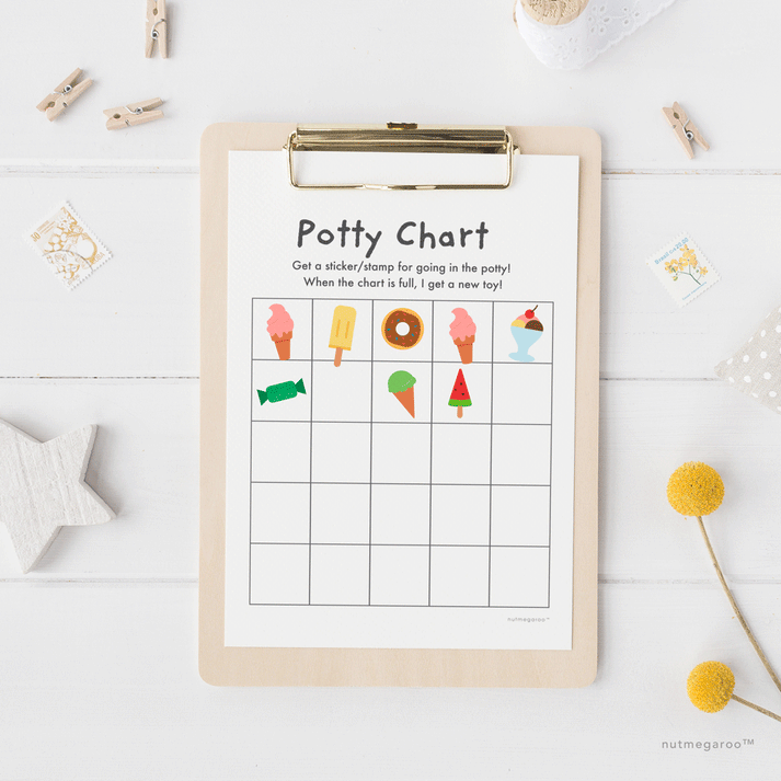 Free Potty Training Sticker Chart - Free Printable – Nutmegaroo