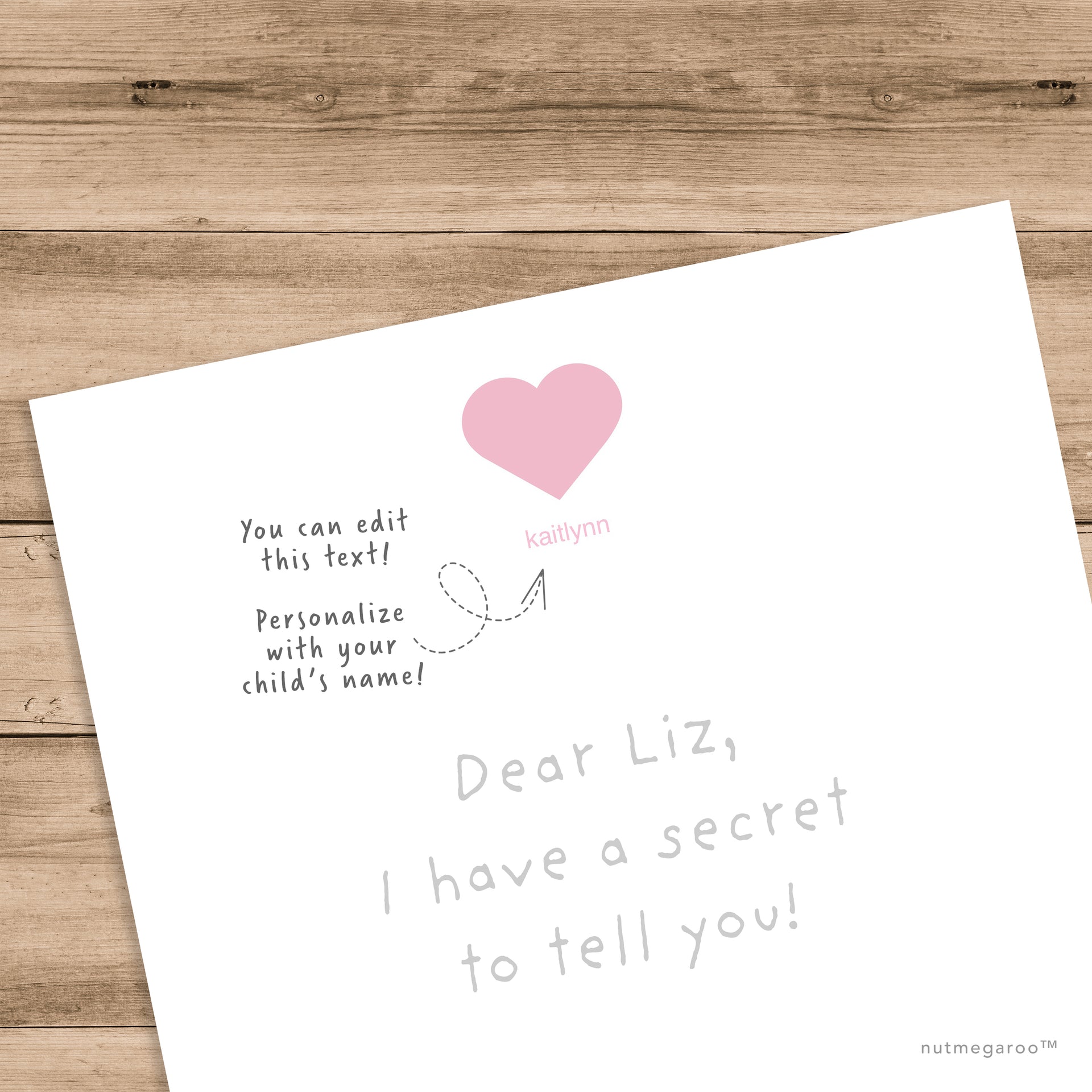 Printable Hearts Stationery